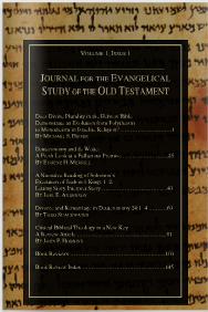 Journal for the Evangelical Study of the Old Testament 3.1 (2014 ...